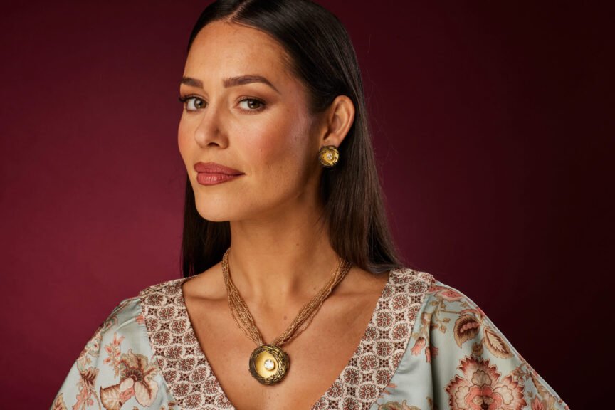 Buy Dark Antique Gold Set with Stone in UK | PBL Jewellers